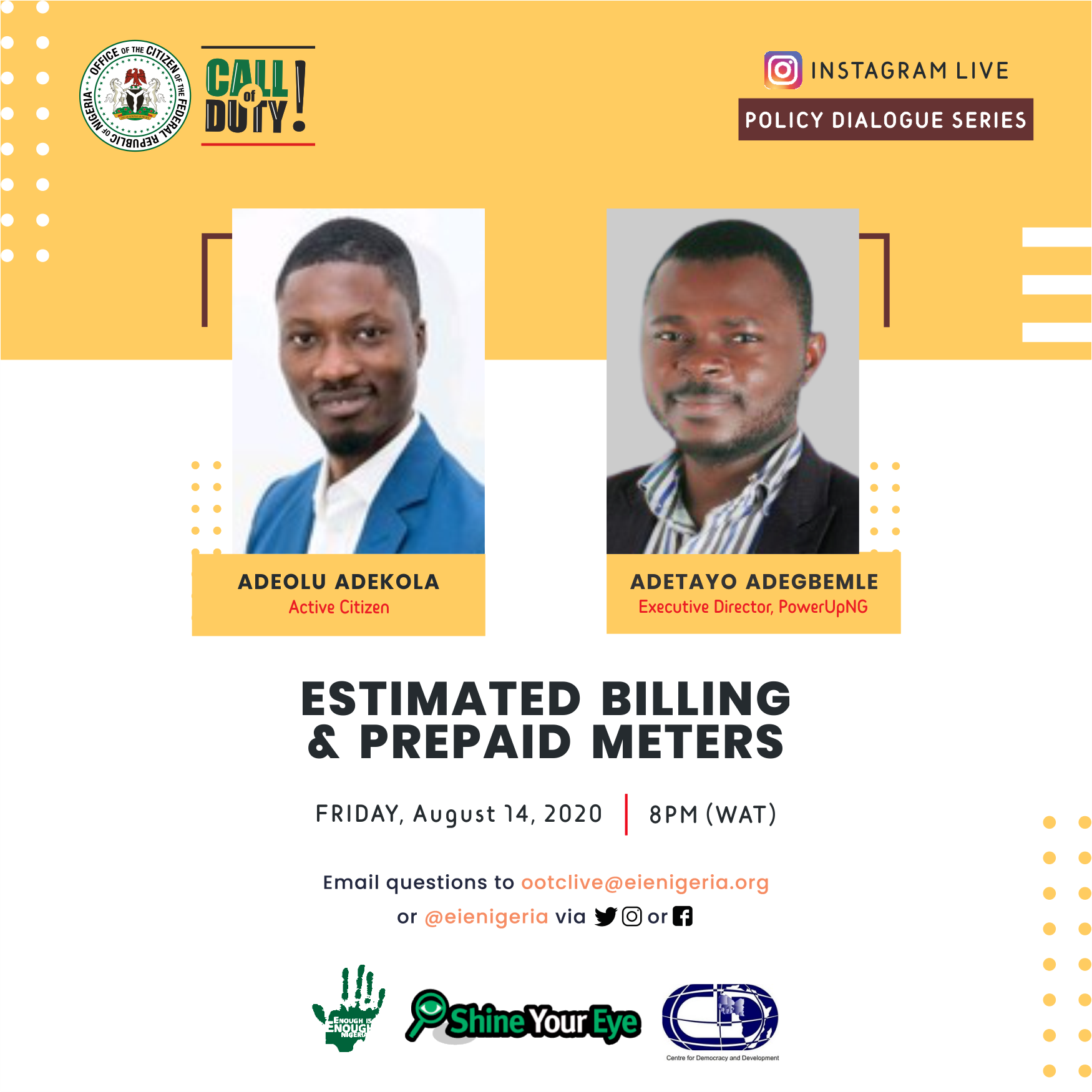 #CallOfDuty – Policy Dialogue Series - EiE Nigeria #CallOfDuty – Policy Dialogue Series - EiE Nigeria